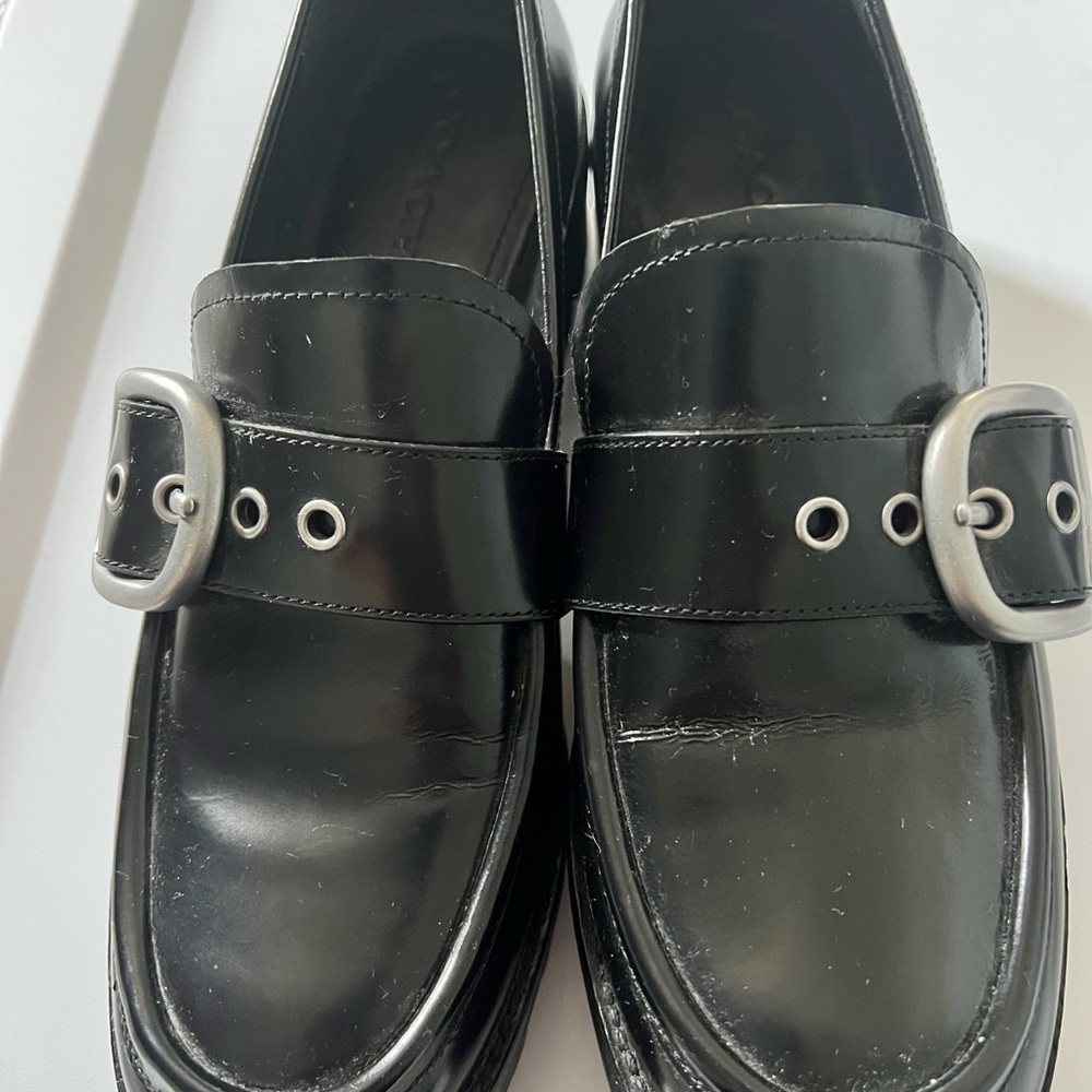 Coach Black Leather Platform Shoes. New Size 10b - Gem